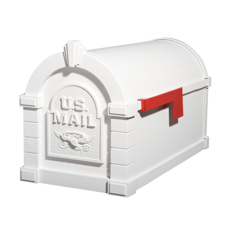 Gaines Eagle Keystone Mailboxes All White - Go Mailboxes