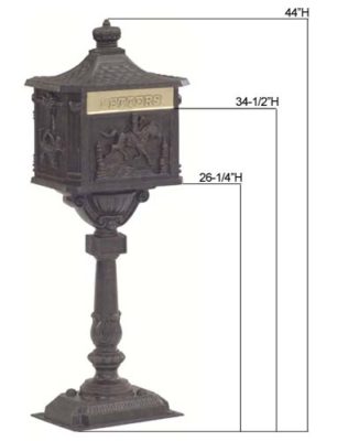 Textured Green Amco Locking Victorian Mailbox with Post | Go Mailboxes