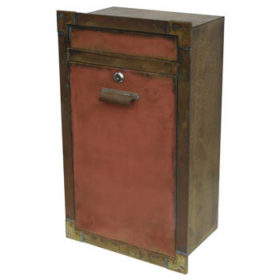 Streetscape Locking Courtyard Column Mailbox Copper Finish SI-176L - Go ...