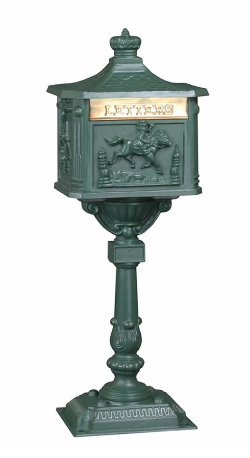 Amco Locking Victorian Mailbox with Pedestal - Go Mailboxes