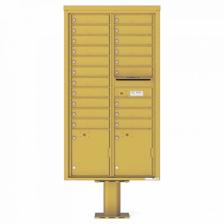 Florence Versatile Front Loading Pedestal Mailbox with 20 Tenant Doors ...