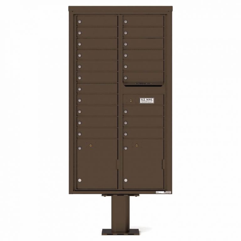 Florence Versatile Front Loading Pedestal Mailbox with 20 Tenant Doors ...