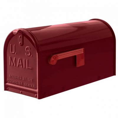 Janzer Rural Residential Mailbox Gloss Burgundy - Go Mailboxes